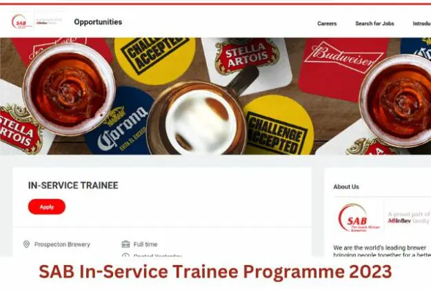 Sab In Service Trainee Programme 2023 Explore The Best Of South Africa